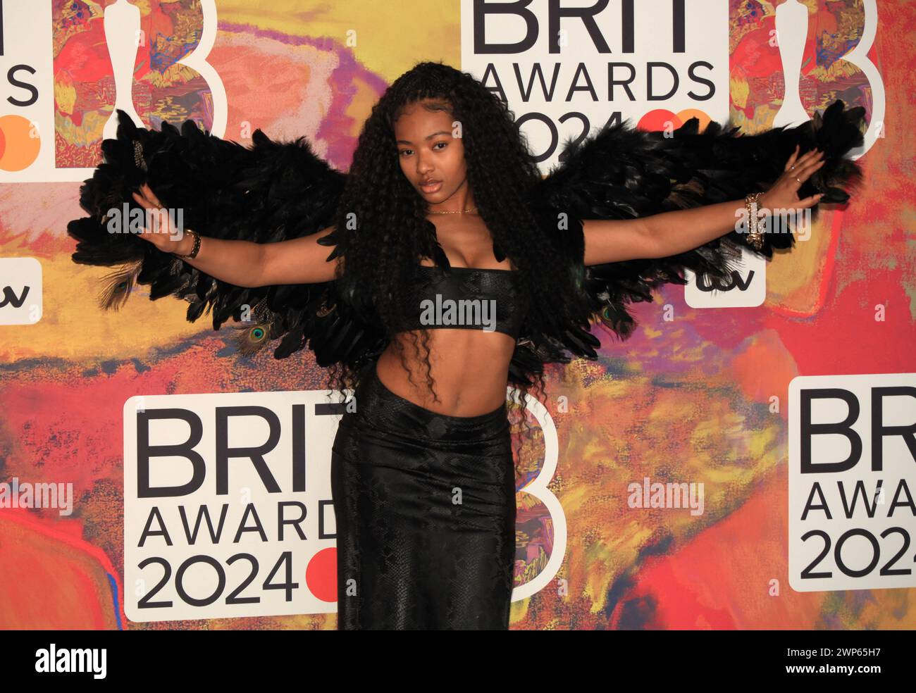 London, UK. Young Athena at the BRIT Awards 2024. The O2 Arena. 2nd ...