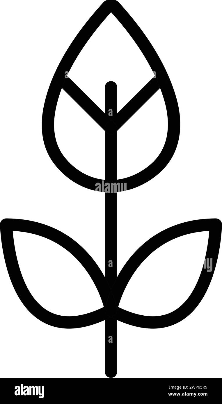 Flower sprout icon line design template isolated Stock Vector Image ...