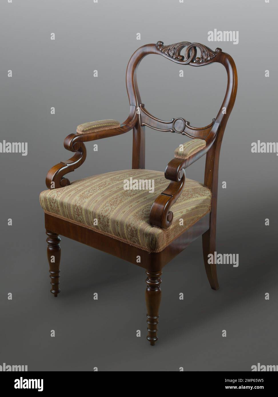 Armchair by Jan Mohr, circa 1840-1850, designed for seating, with ...