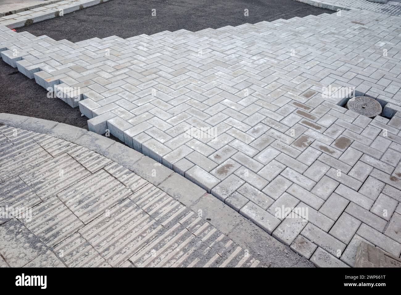 Interlocking brick pavement urban hi-res stock photography and images ...