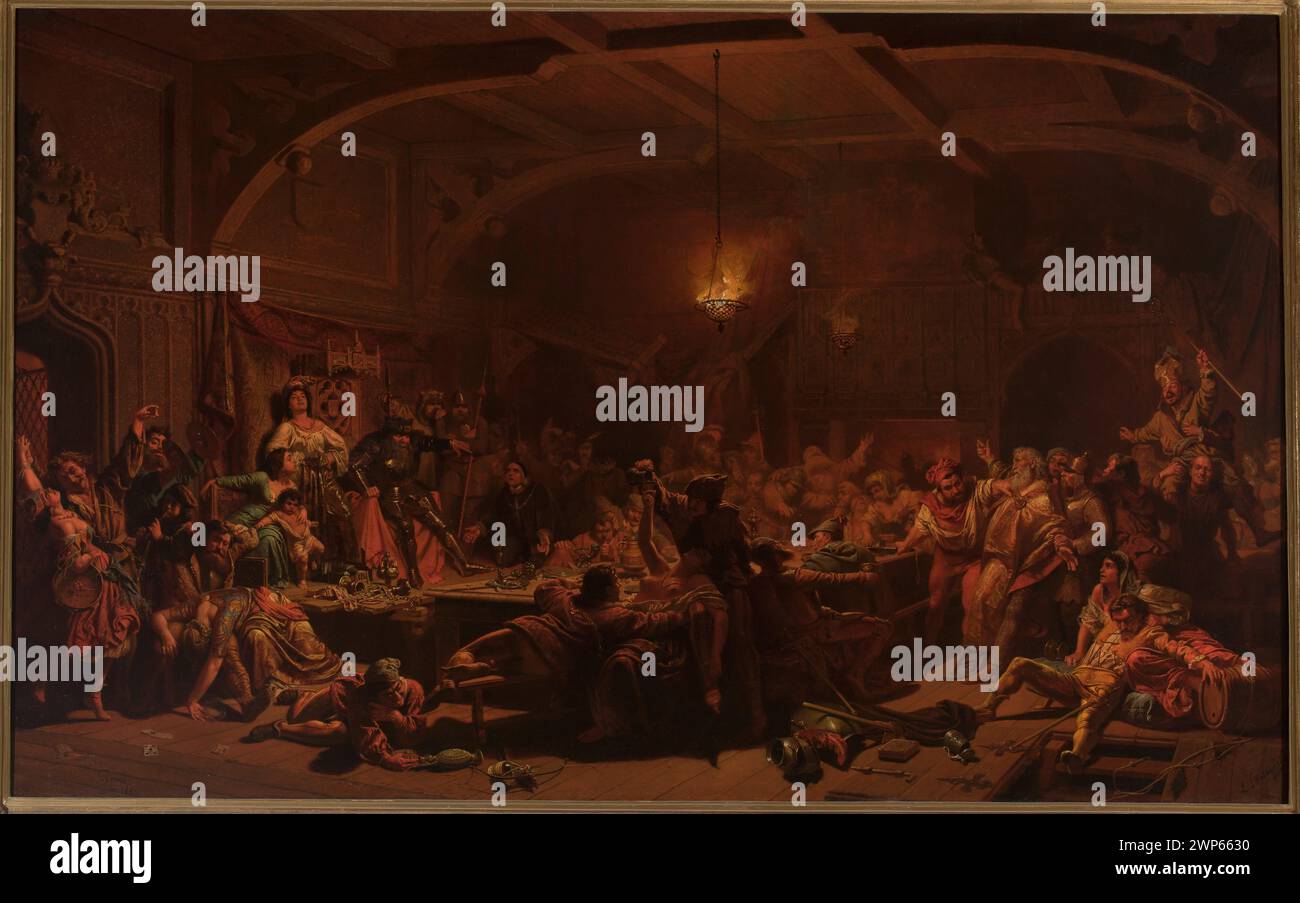 bishops, realism (style), multi -stone scenes, feast, castle interiors ...