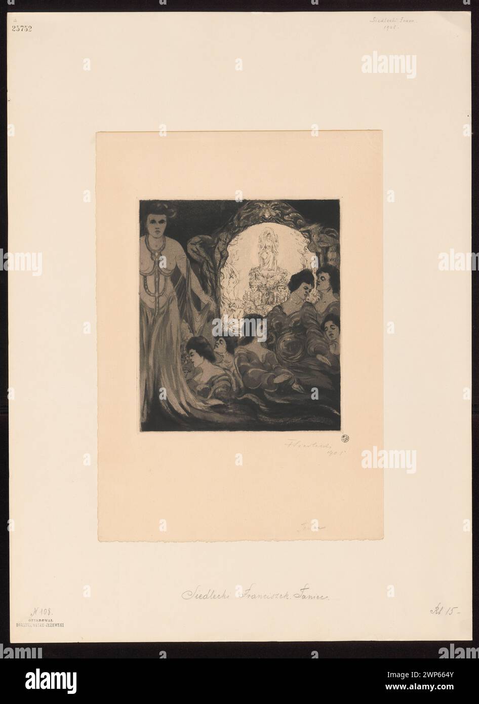 A 1905 artwork by Franciszek Siedlecki depicting dance, symbolic scenes ...