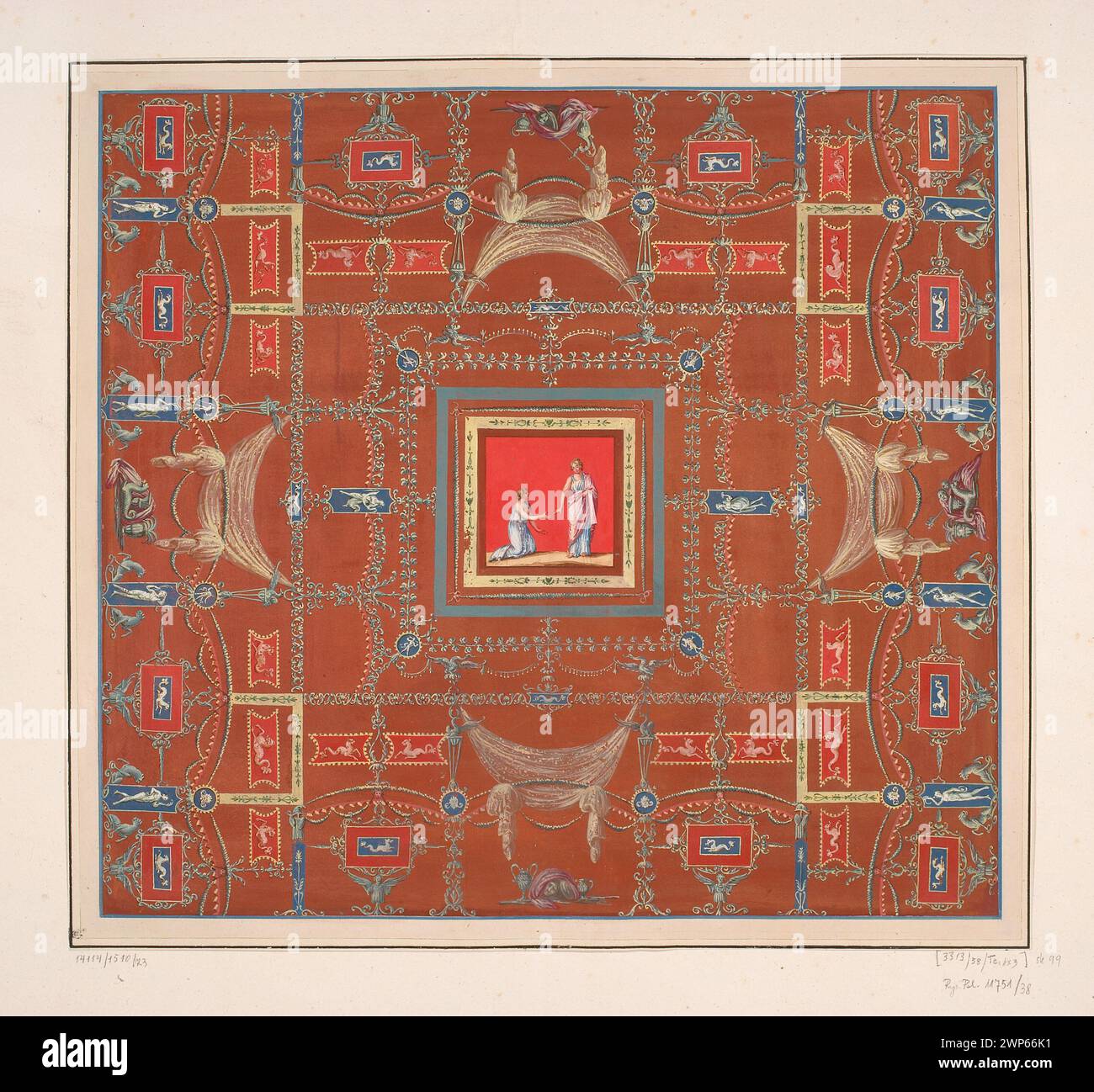 Vestigia delle Terme di Tito. The decoration of the vault called in ...