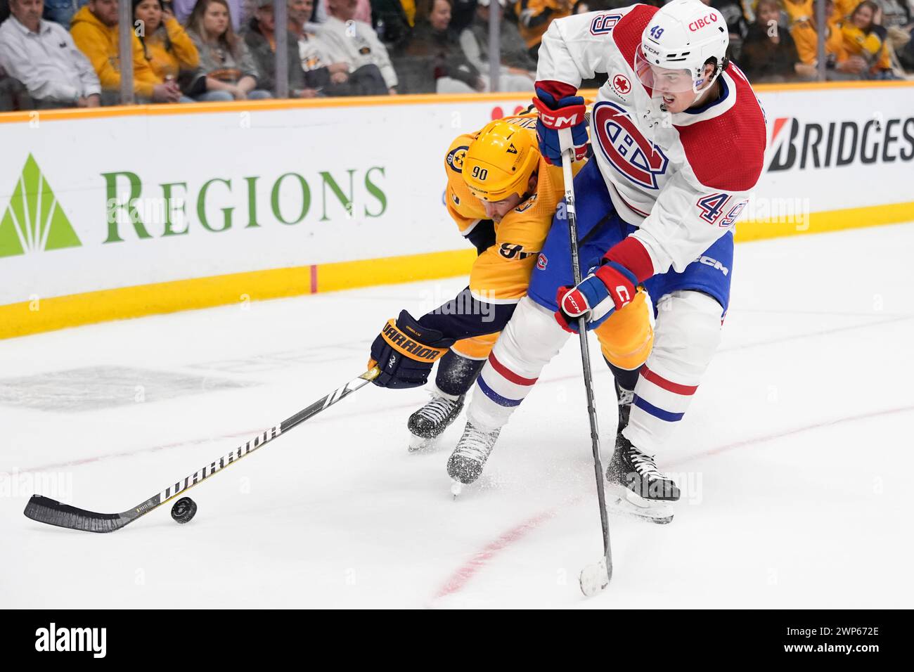 Nashville Predators center Ryan O'Reilly (90) battles Montreal ...