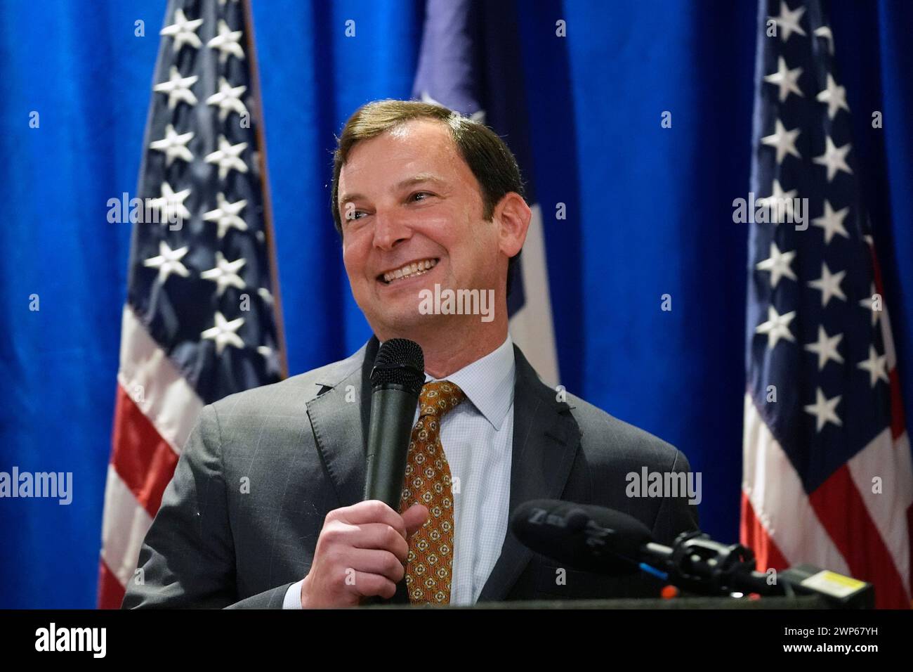 Texas Republican congressional candidate Craig Goldman smiles while ...