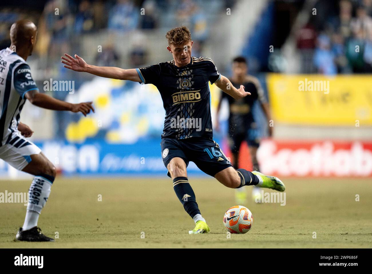 March 05, 2024: Philadelphia Union Midfielder Jack McGlynn (16) kicks ...