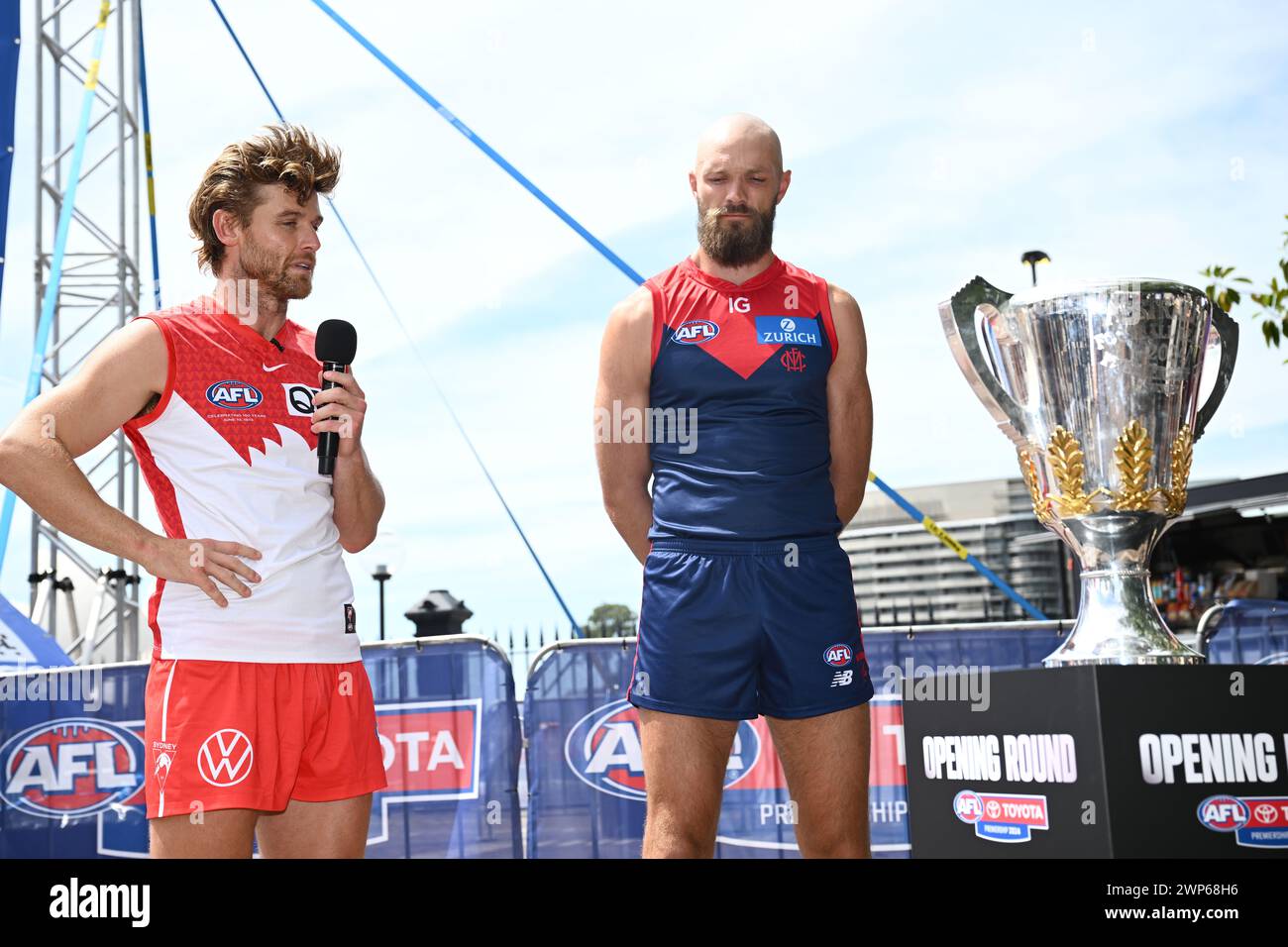 Sydney, Australia. 06th Mar, 2024. Dane Rampe of the Sydney Swans and ...