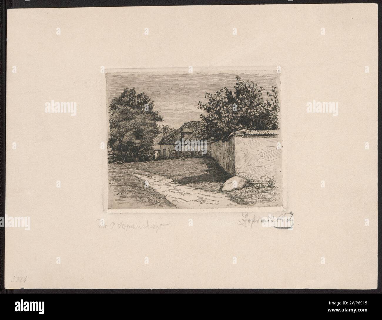 Rural landscape by Ignacy Łopieński (1865-1941), circa 1894, depicting ...