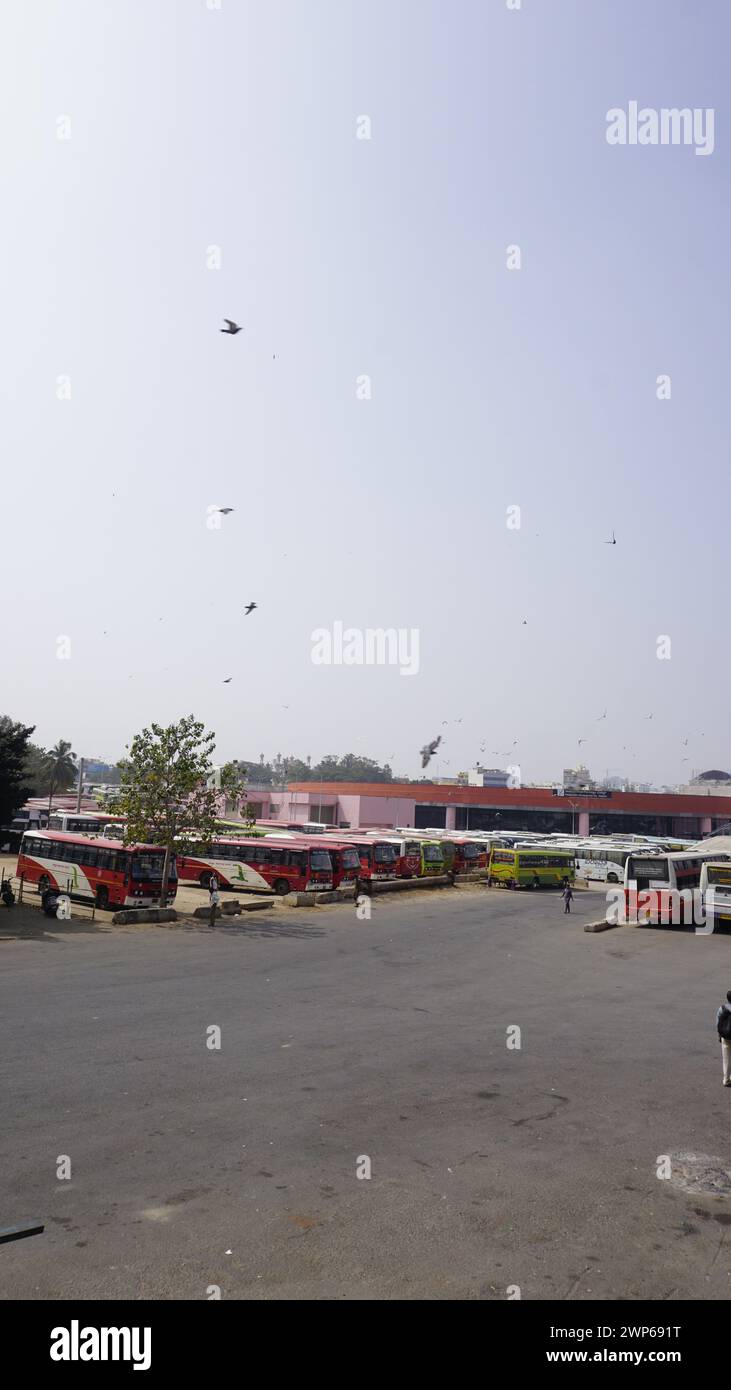 Bangalore, India - January 16 2024: View of Kempegowda or Majestic Bus ...