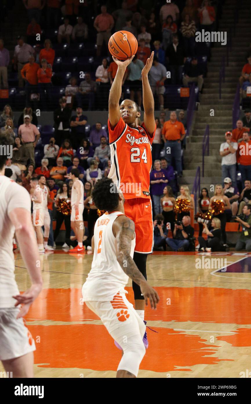CLEMSON, SC - MARCH 05: Syracuse Orange guard Quadir Copeland (24 ...