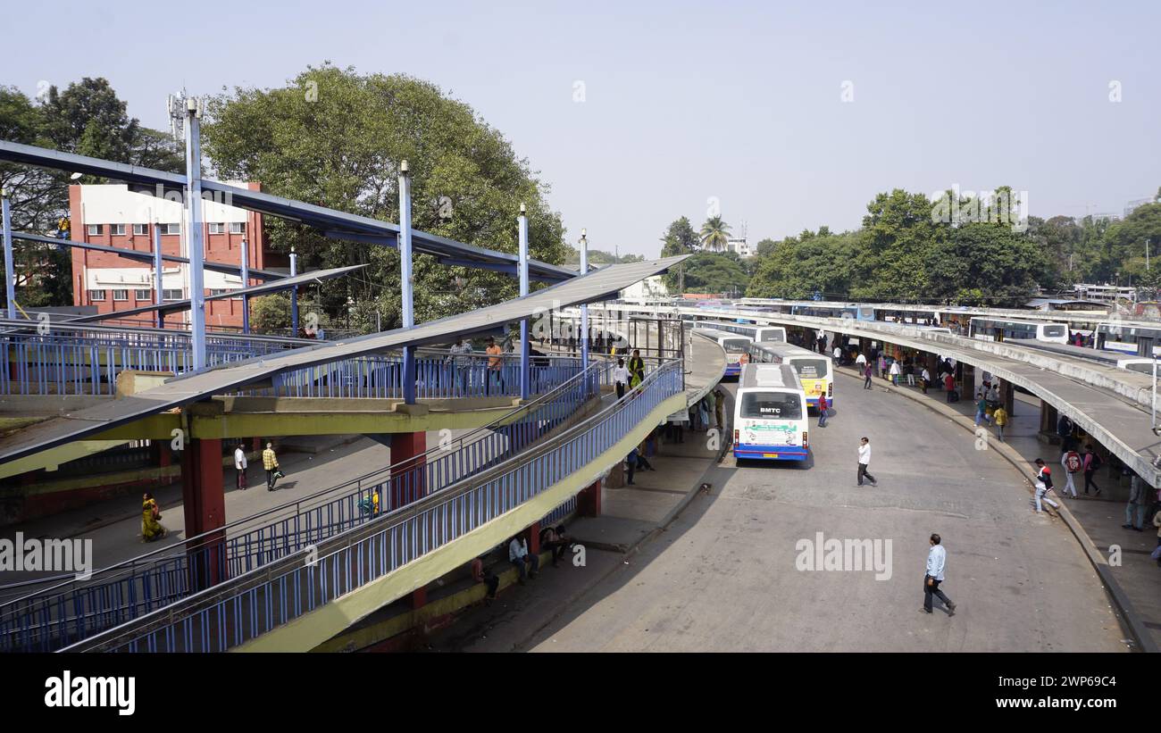 Bangalore, India - January 16 2024: View of Kempegowda or Majestic Bus ...