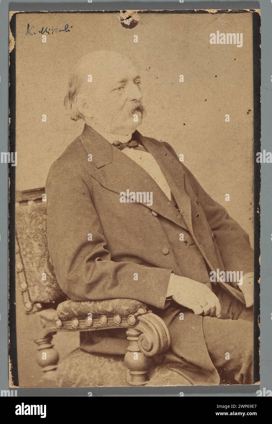 Portrait of Karol Mikula (1819-1897), a Polish pianist, composer ...