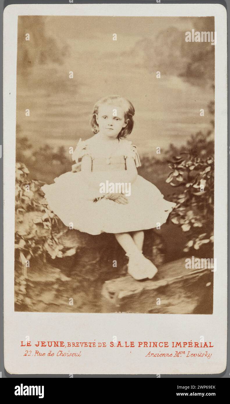 Portrait of Sybilka de Bonneval at age six, photographed around 1872 by ...