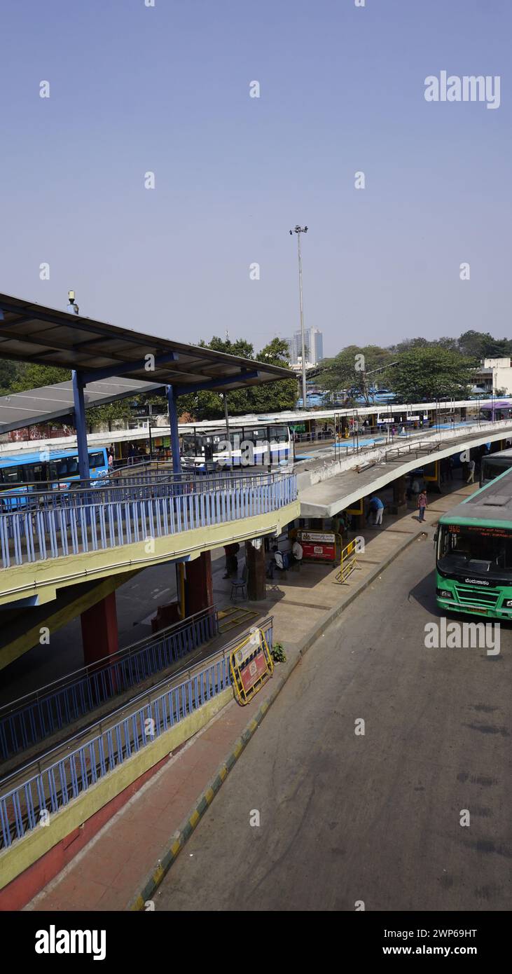 Bangalore, India - January 16 2024: View of Kempegowda or Majestic Bus ...