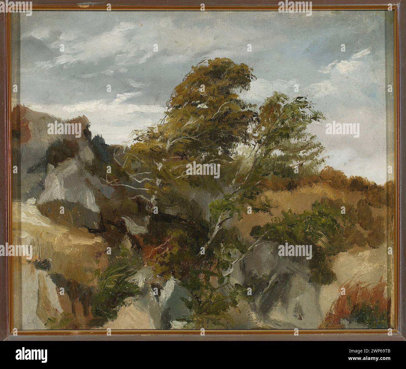 Landscape from Bortnik on the Dniester; Rodakowski, Henryk (1823-1894 ...