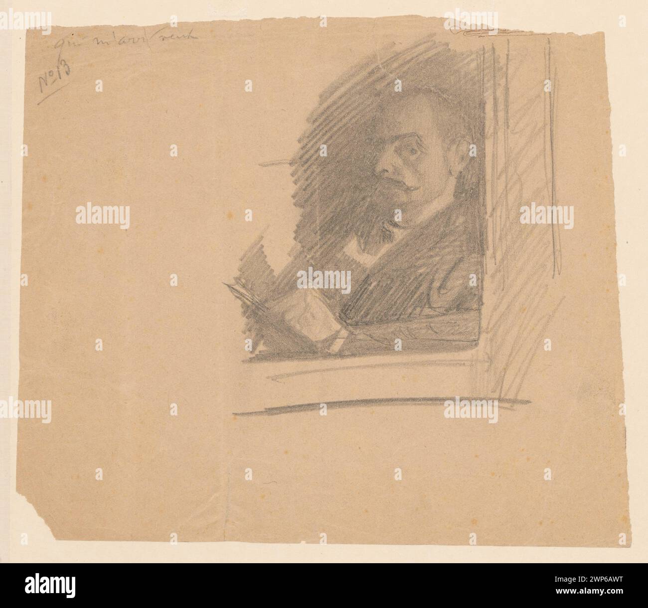 Self -portrait of the drawing; Jasi Ski, Feliks Stanis Aw (1862-1901 ...