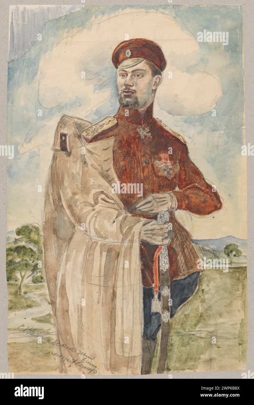 This 1916 portrait by Zygmunt Waliszewski depicts Kiry Zdaniewicz, the ...