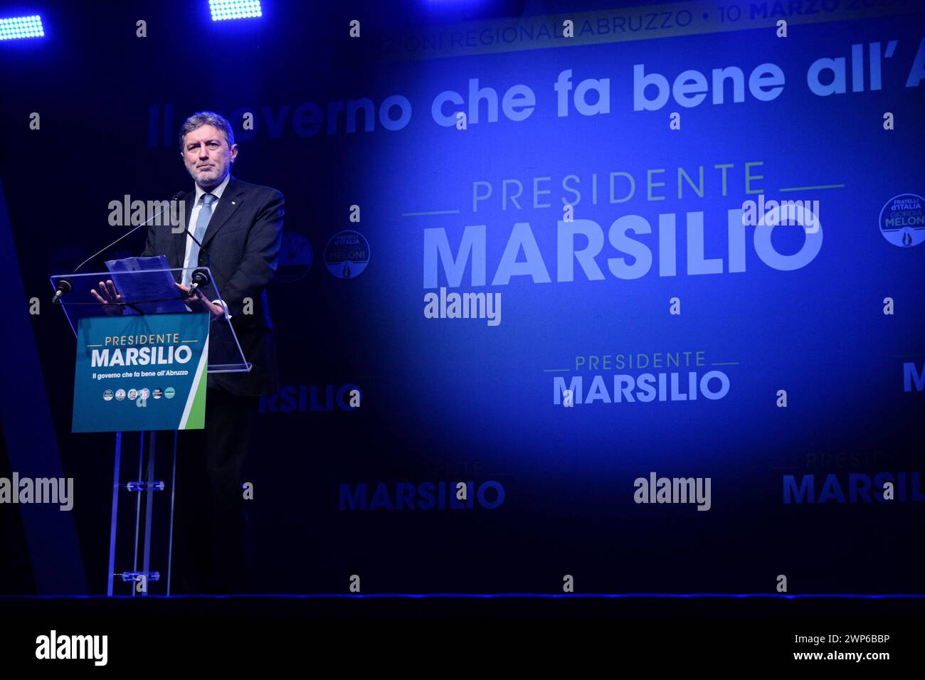 Pescara, Italy. 05th Mar, 2024. Marco Marsilio, President of the ...