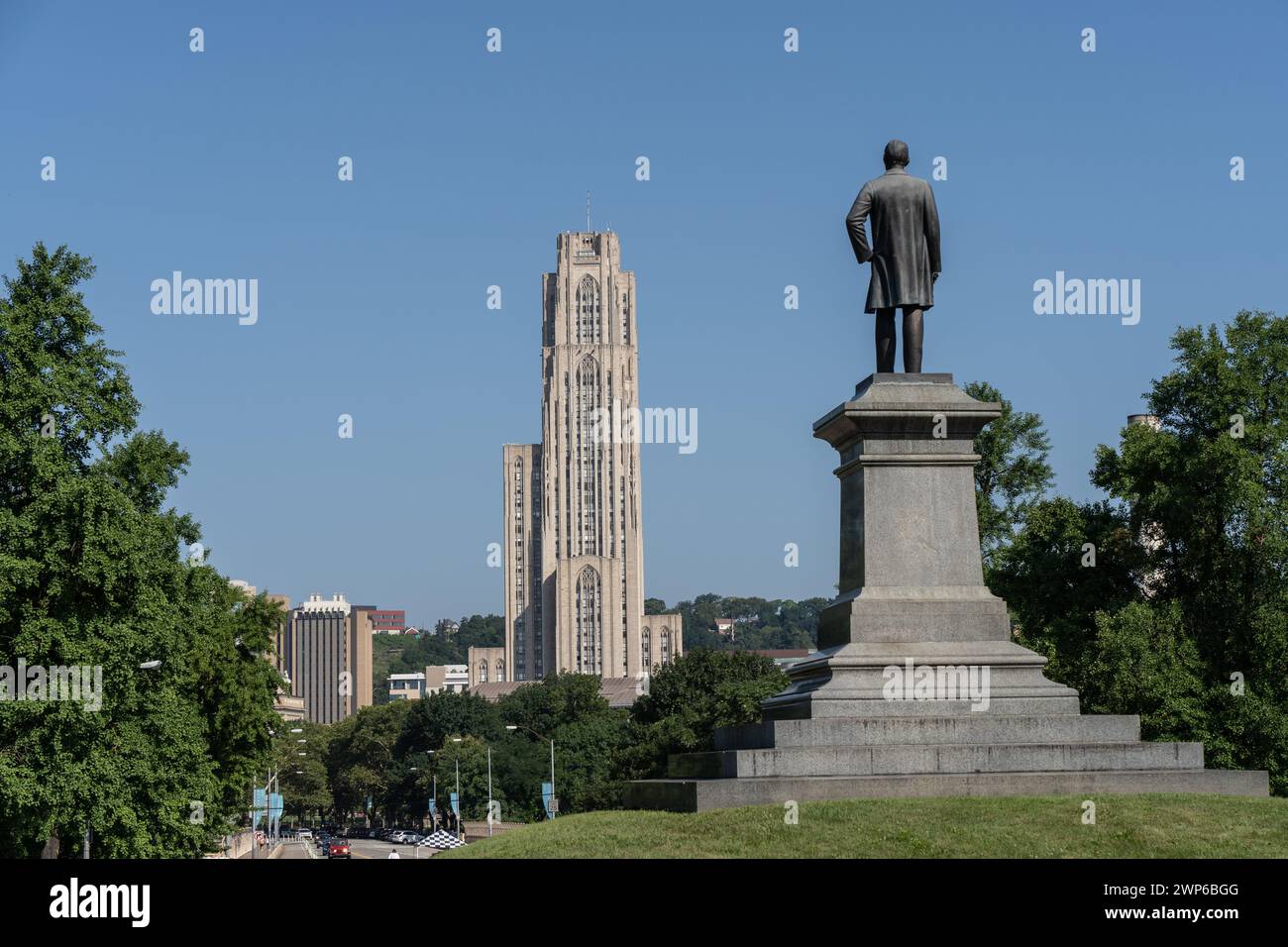 Pittsburgh, Pennsylvania – July 23,2023: A statue of Edward Bigelow ...