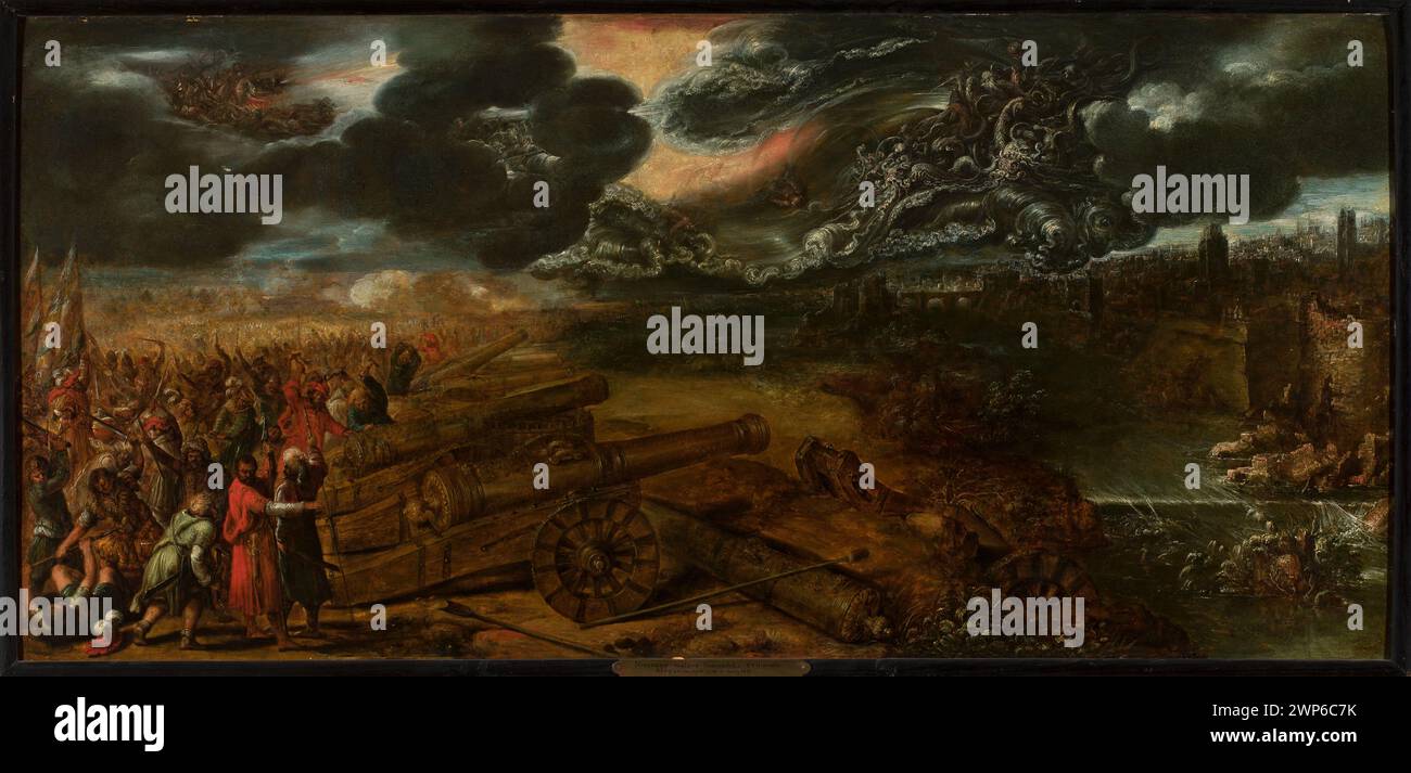 This circa 1625 Flemish painting depicts the battle of Troy ...