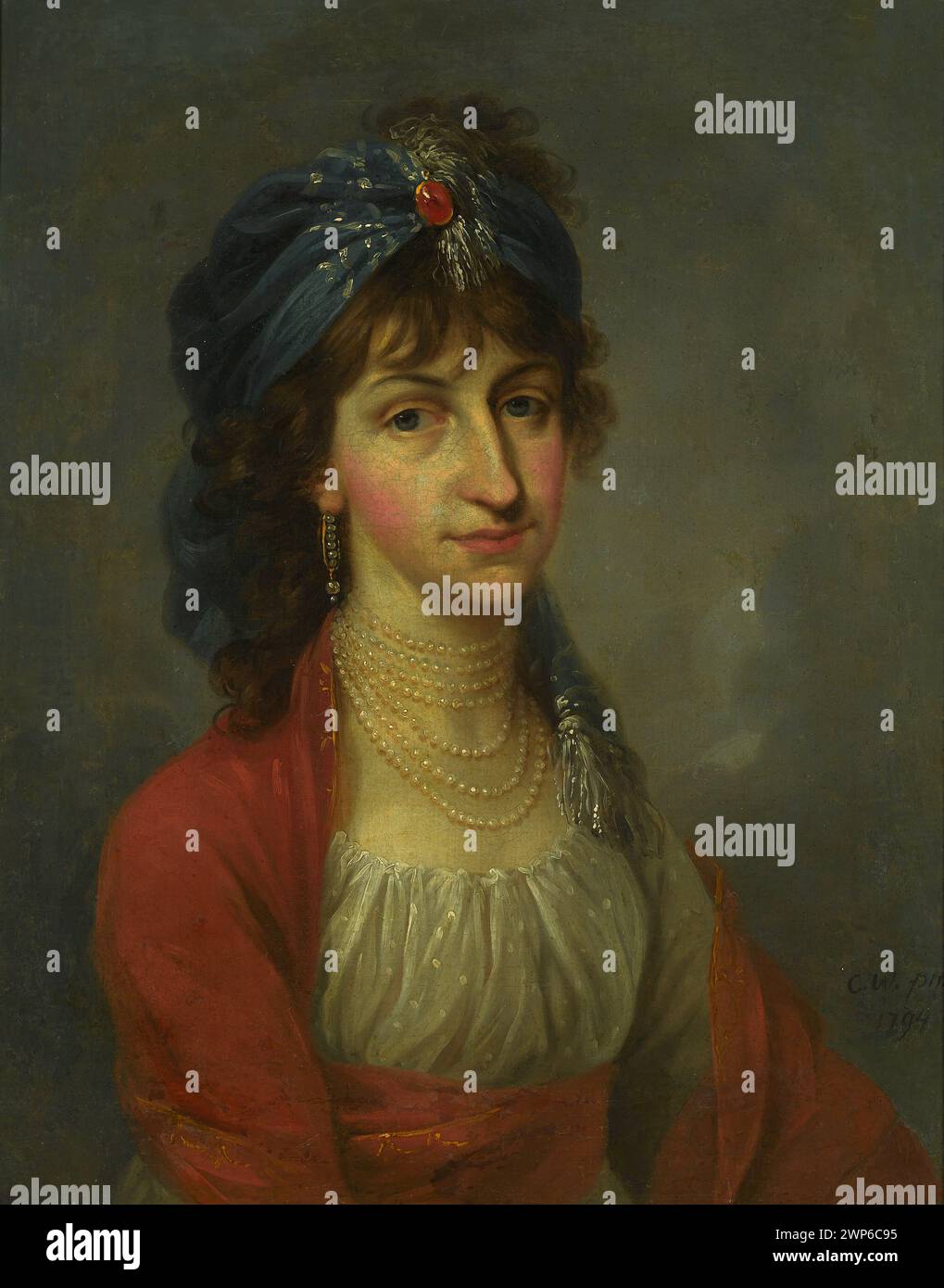 Portrait of Kazimiera Wil Wojniakowski, Kazimierz (1772-1812); 1794 (1794-00-00-1794-00-00 ...