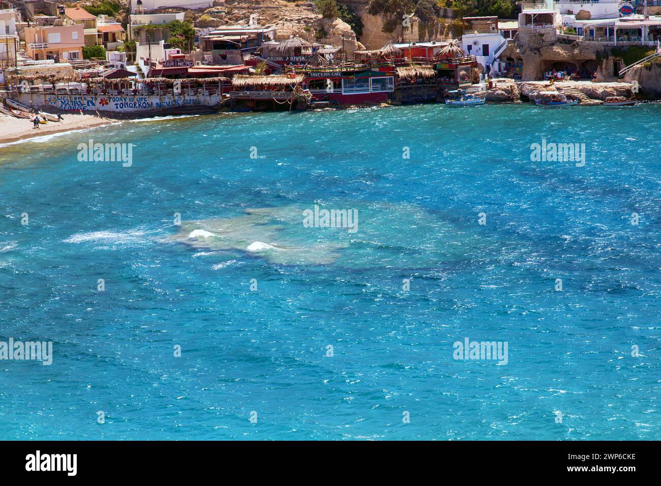 Matala Beach on the island of Crete (Greece Stock Photo - Alamy