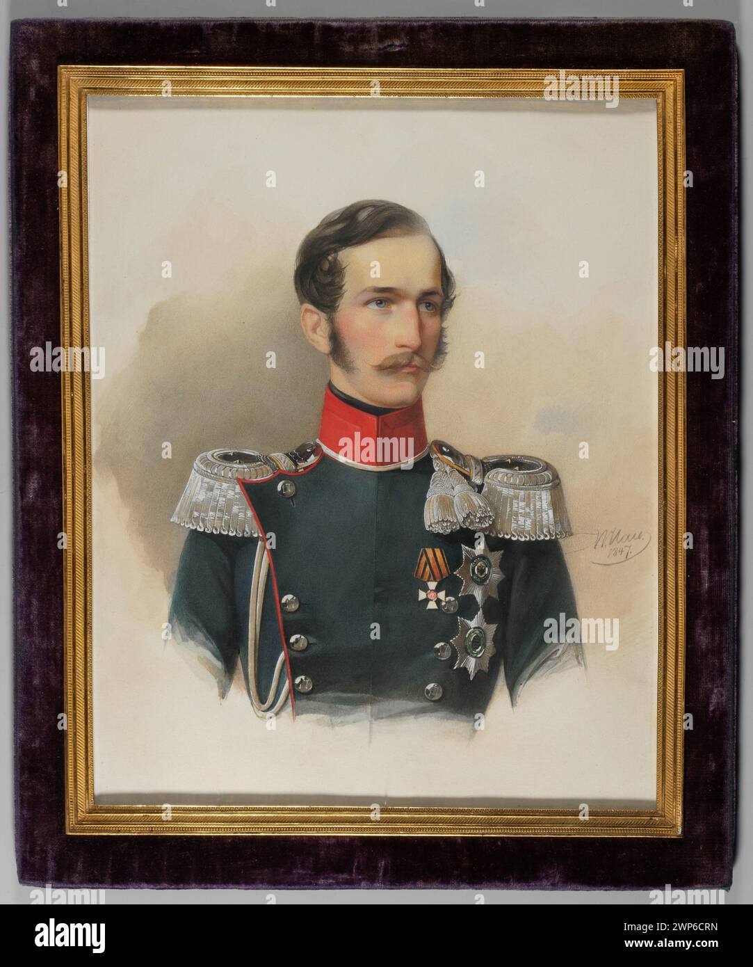 Aleksander KSI von Hessen und Bei Rhein (1823-1888) in the uniform of ...