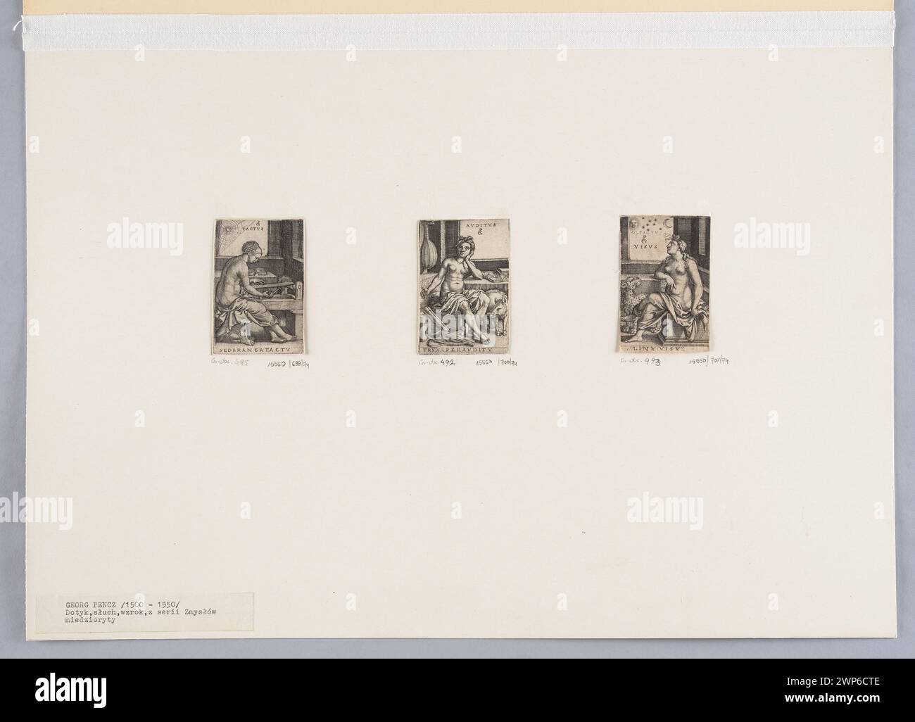 Touch, from the series: five senses, hearing - auditus, from the series ...