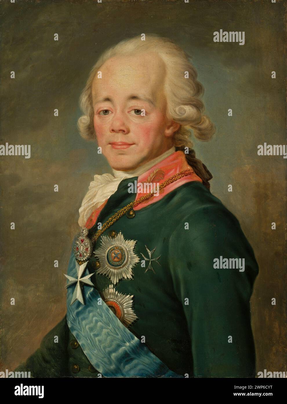 An 18th-century Russian painting depicting Tsar Paul I Romanov in ...