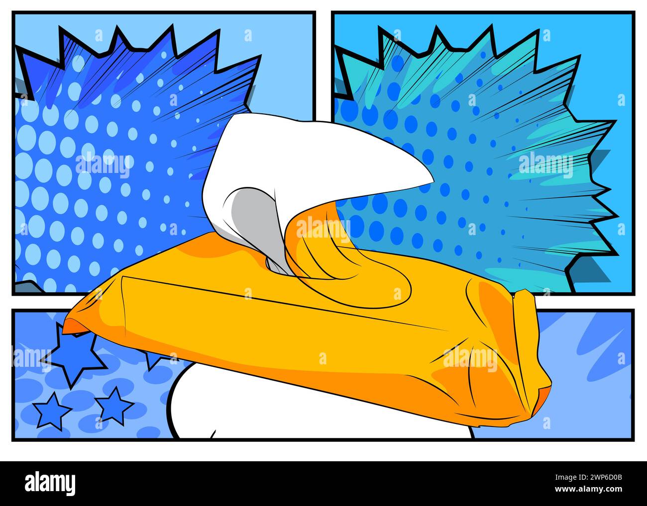 Cartoon Baby Wipe, comic book Wet Wipe. Retro vector comics pop art ...