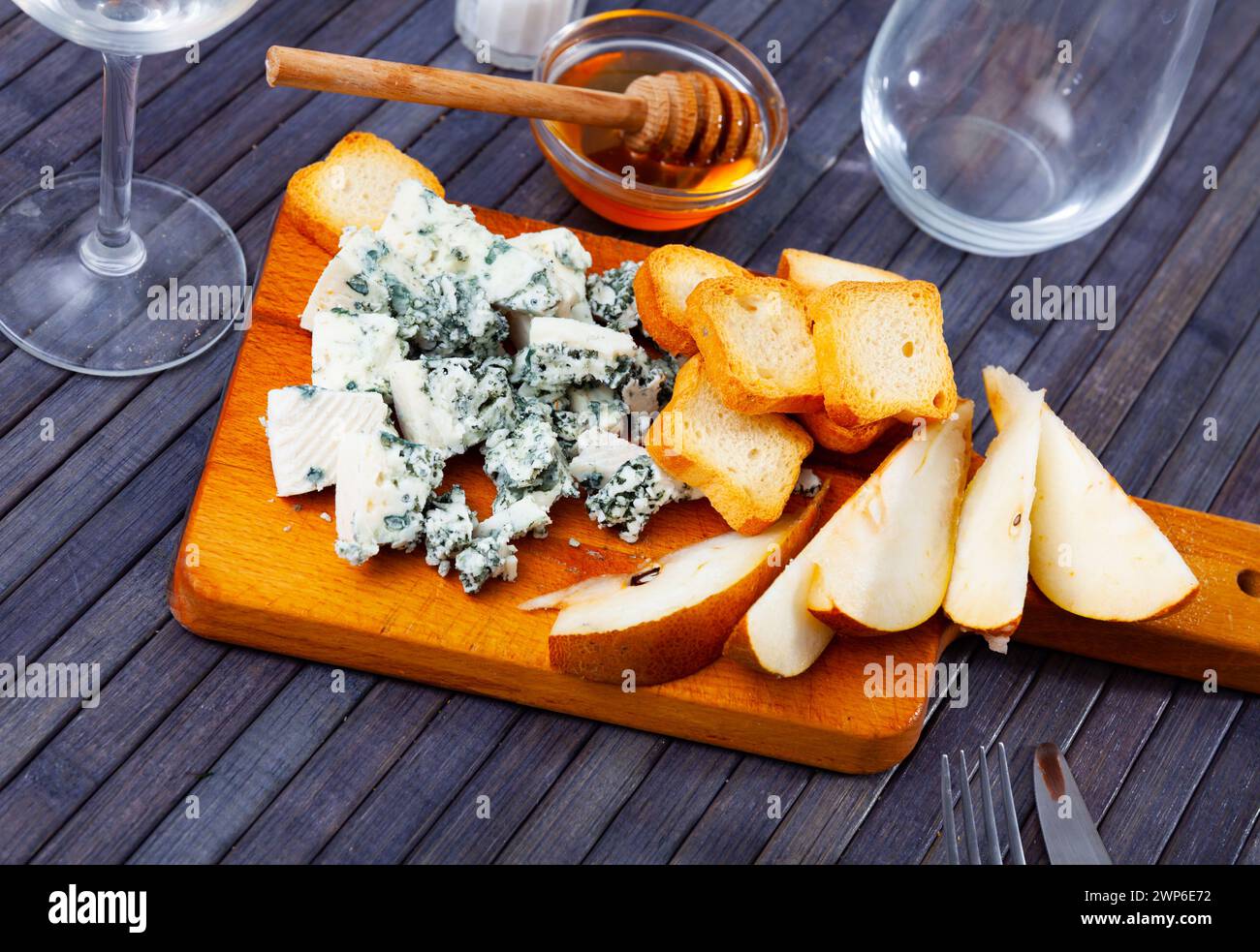 Popular Spanish blue cheese Roncari Stock Photo - Alamy