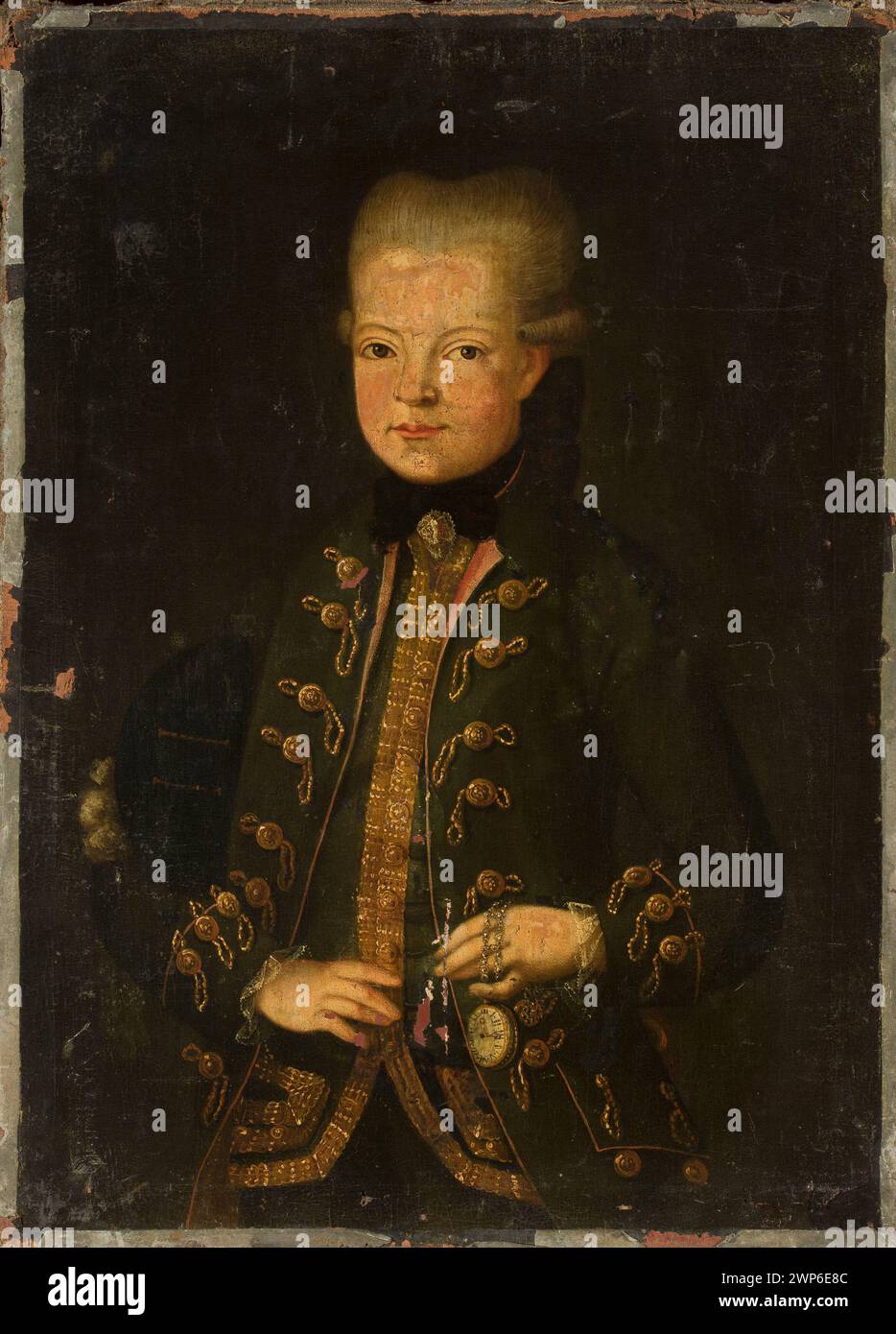 Portrait of a chick with a watch; 18th century (1700-00-00-1799-00-00 ...