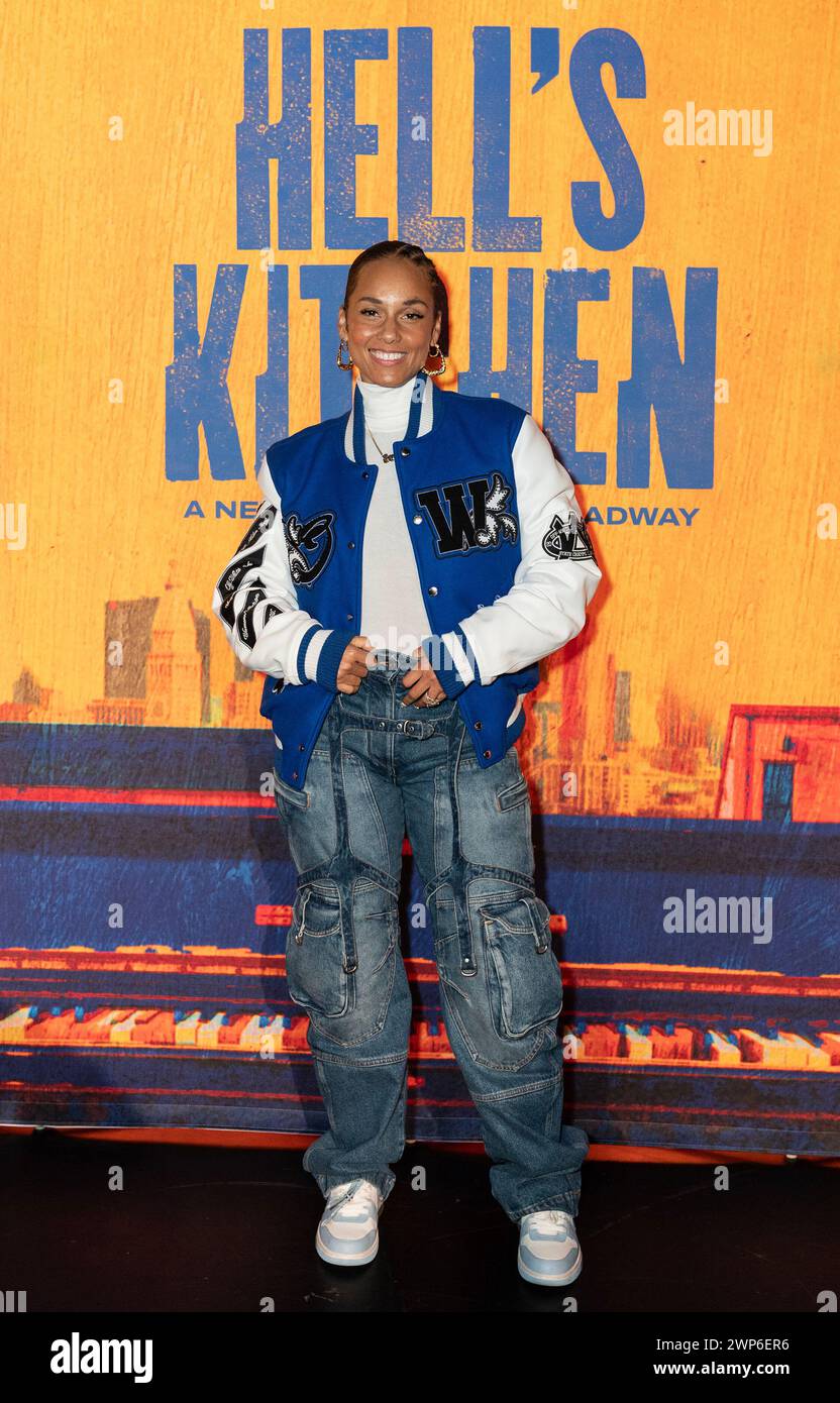 New York, USA. 05th Mar, 2024. Alicia Keys wearing jacket and jeans by ...