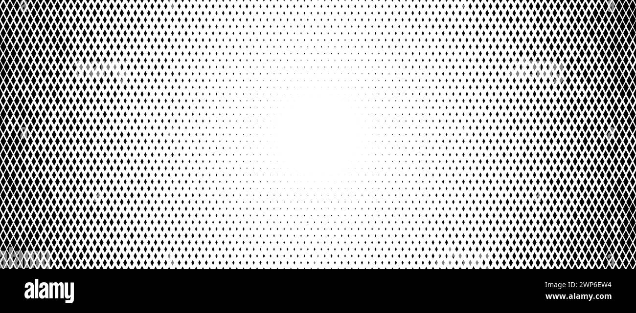 Rhombus dot radial gradient texture. Diamond dots halftone fading ...