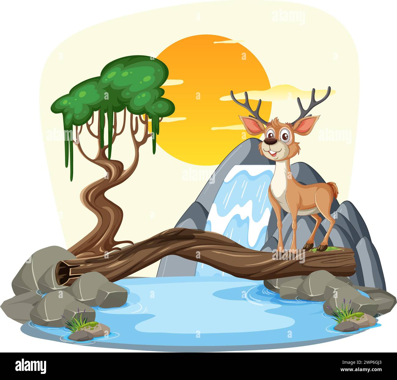 Bridge serene Stock Vector Images - Alamy