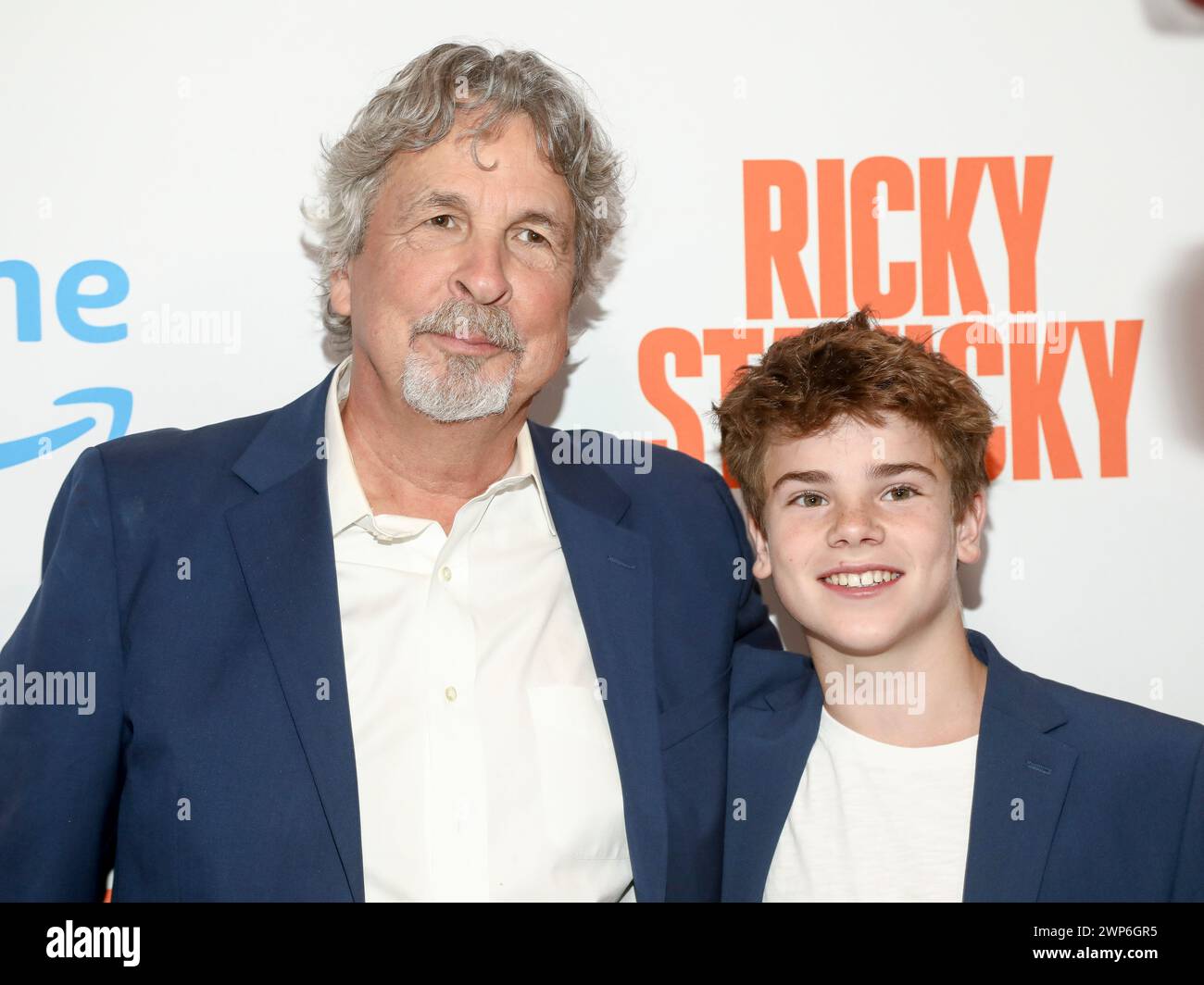 Director Peter Farrelly, left, and actor Riley Styles attend the ...