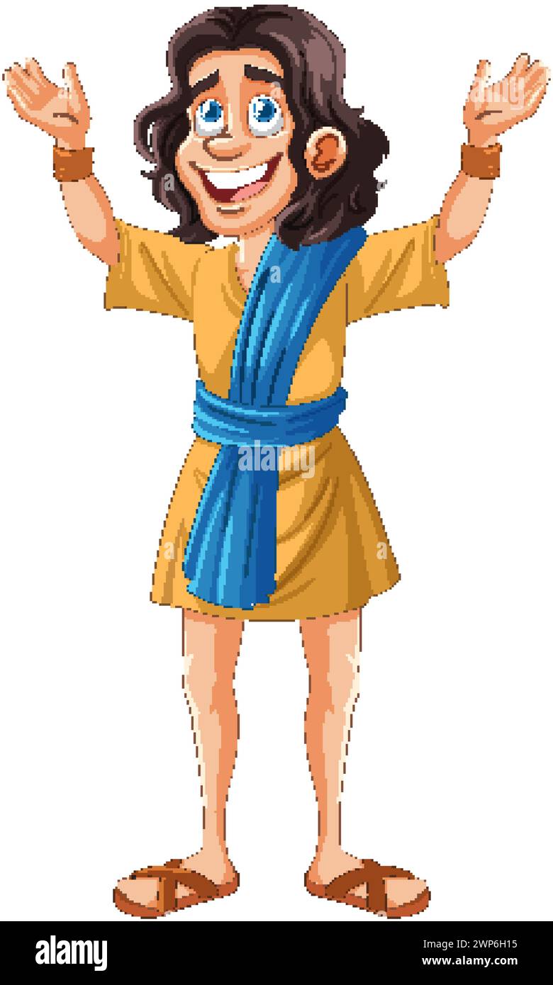Animated character smiling with open arms Stock Vector Image & Art - Alamy