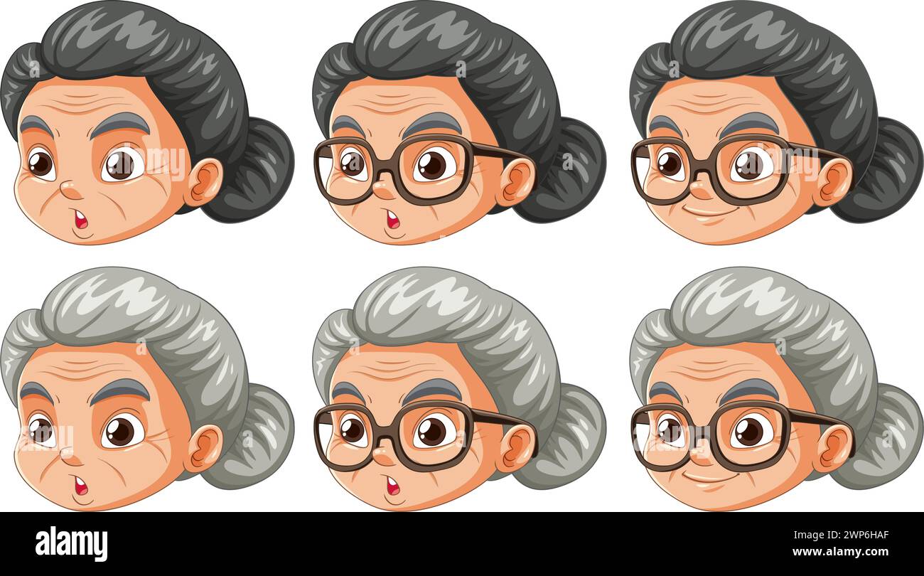 Woman serious facial expression Stock Vector Images - Alamy