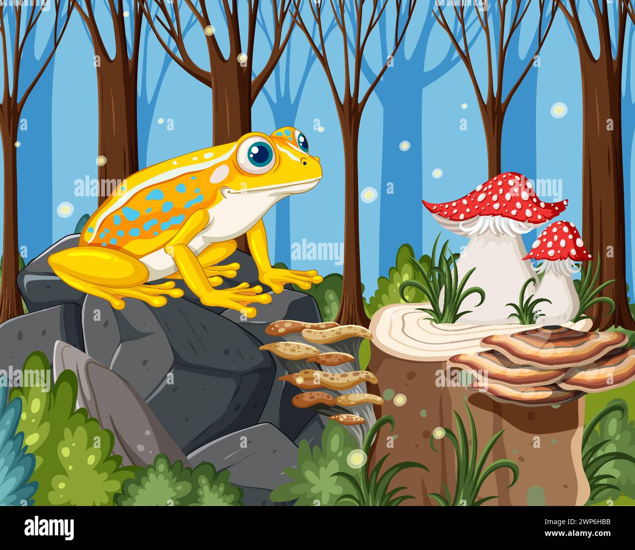 Sitting on forest ground Stock Vector Images - Alamy