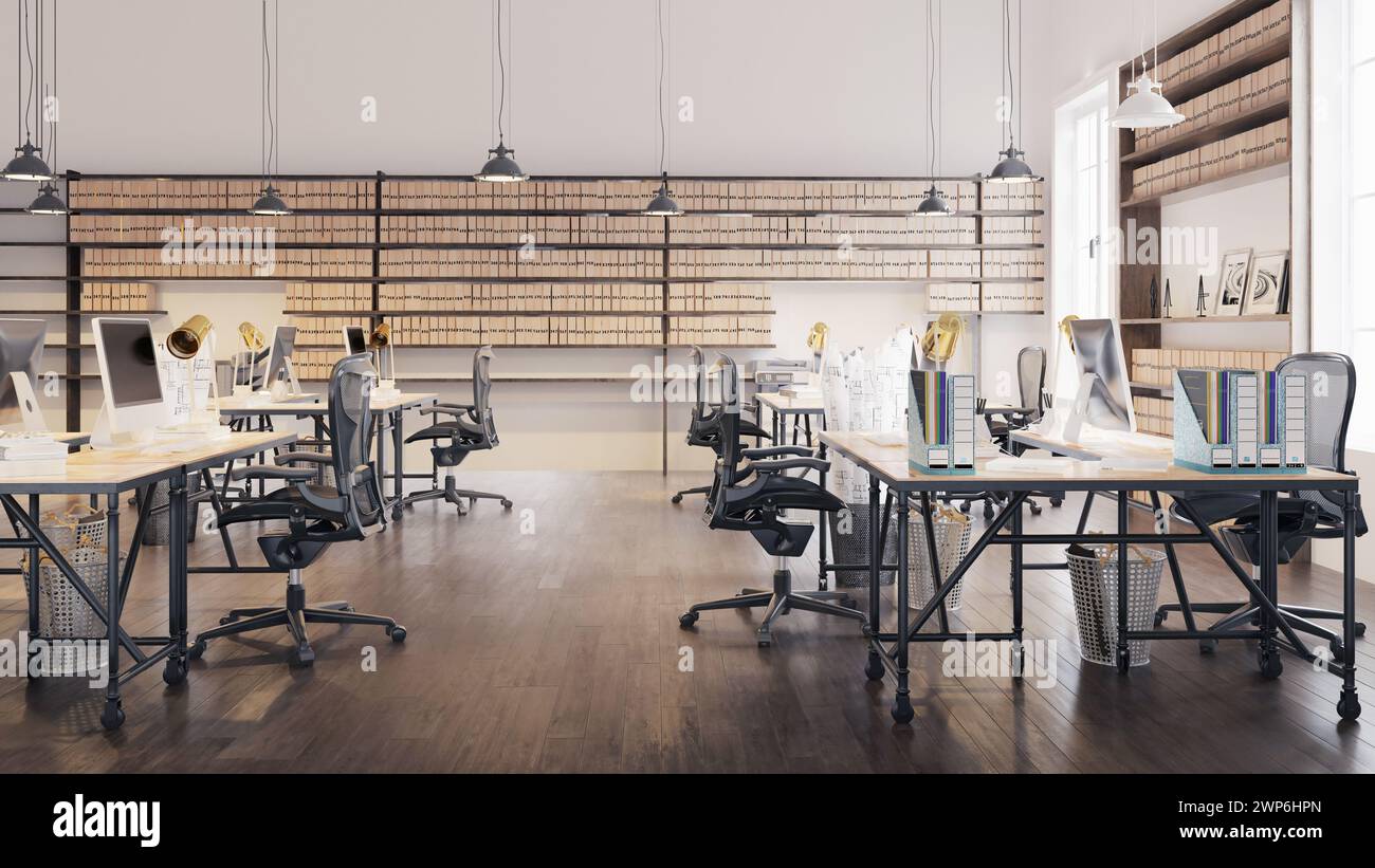 Vintage office interior hi-res stock photography and images - Alamy