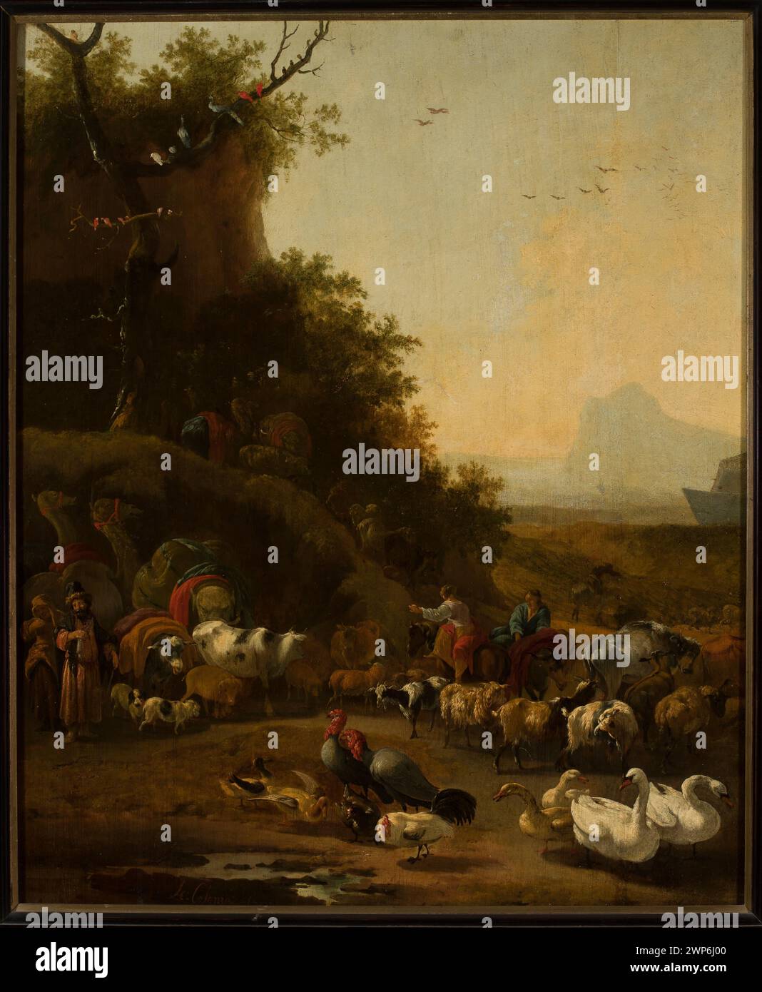 Noah's family and animal before the ark; Colonia, Adam (1634-1685 ...