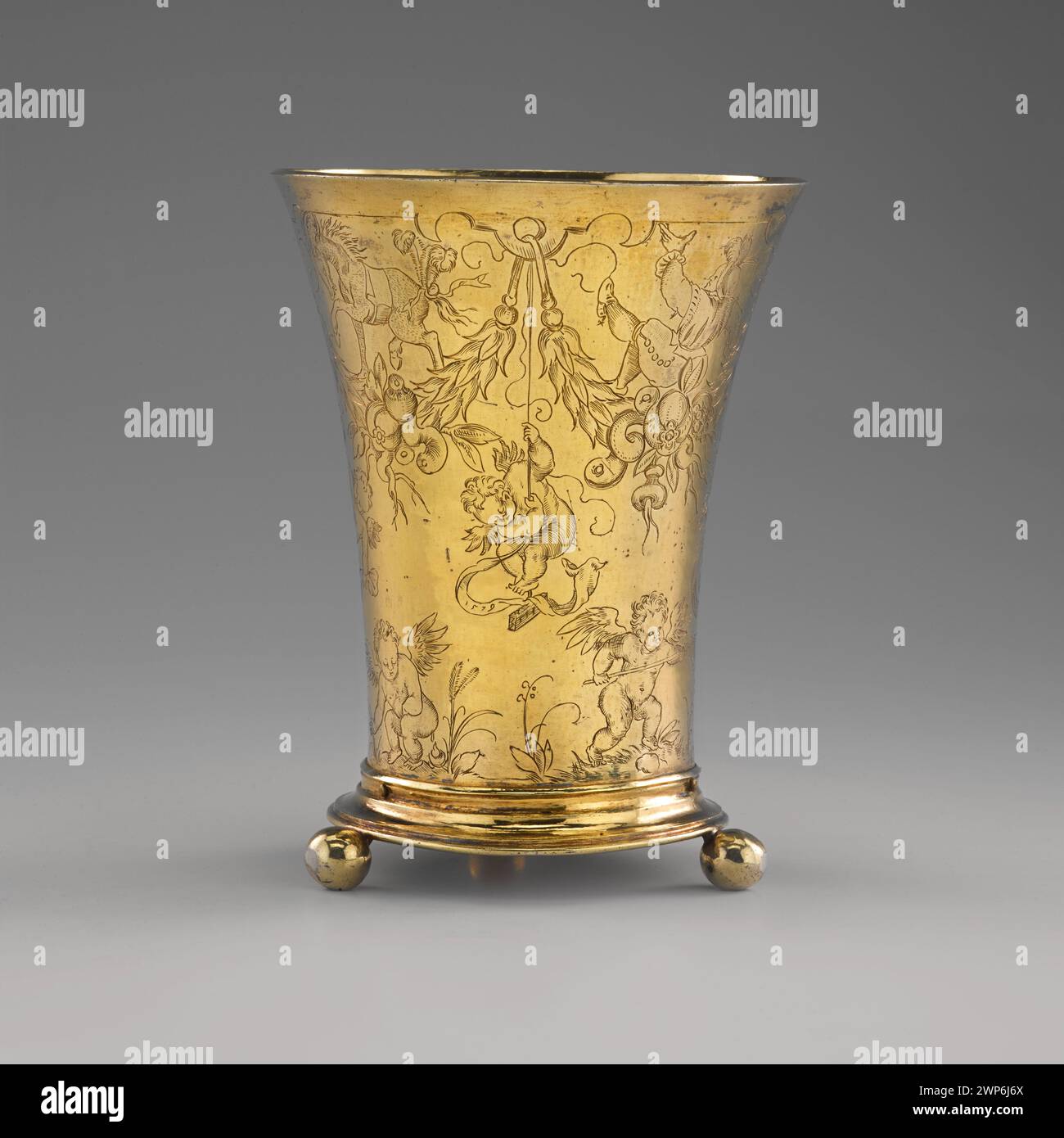 Cup of the Wroclaw Strzelecki Brotherhood dated 1509, decorated with ...