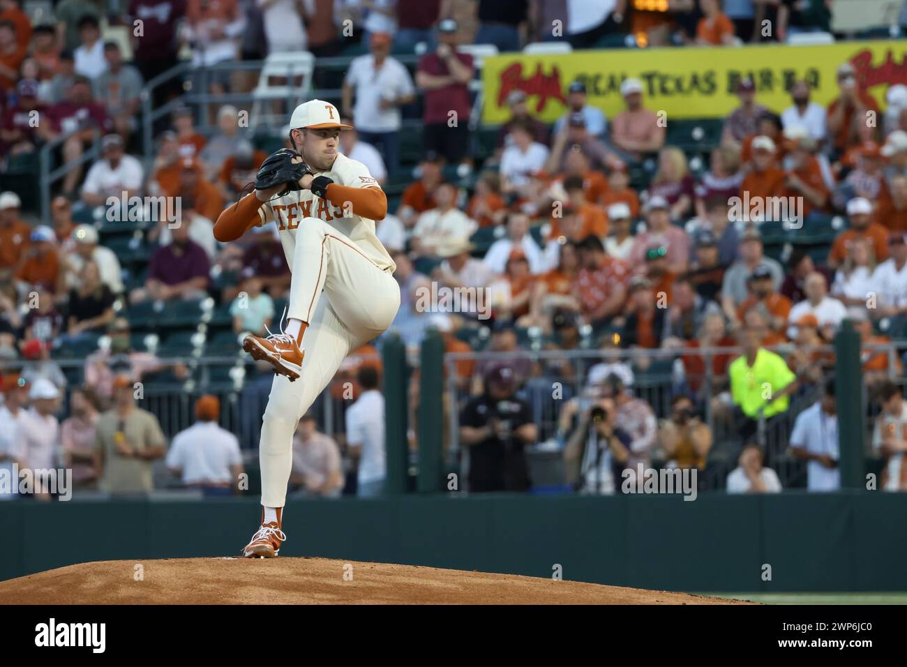 AUSTIN, TX - MARCH 05: Texas pitcher Tanner Witt (11) winds up for a ...