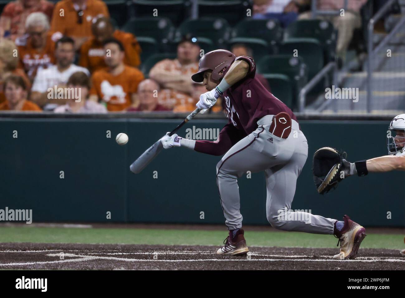 AUSTIN, TX - MARCH 05: Texas A&M infielder Ali Camarillo (2) attempts ...