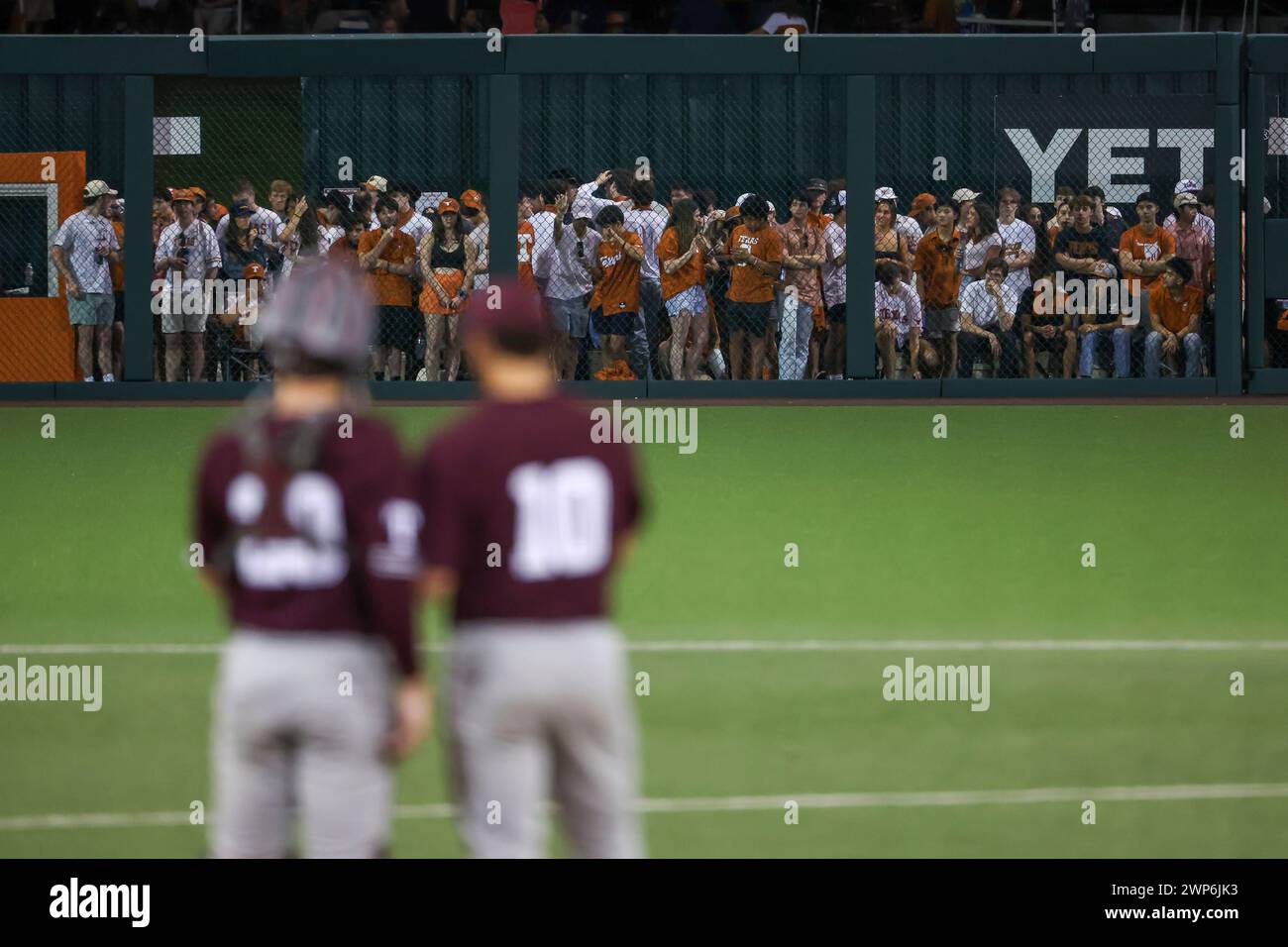AUSTIN, TX - MARCH 05: Fans watch the game from the new Yeti Yard in ...