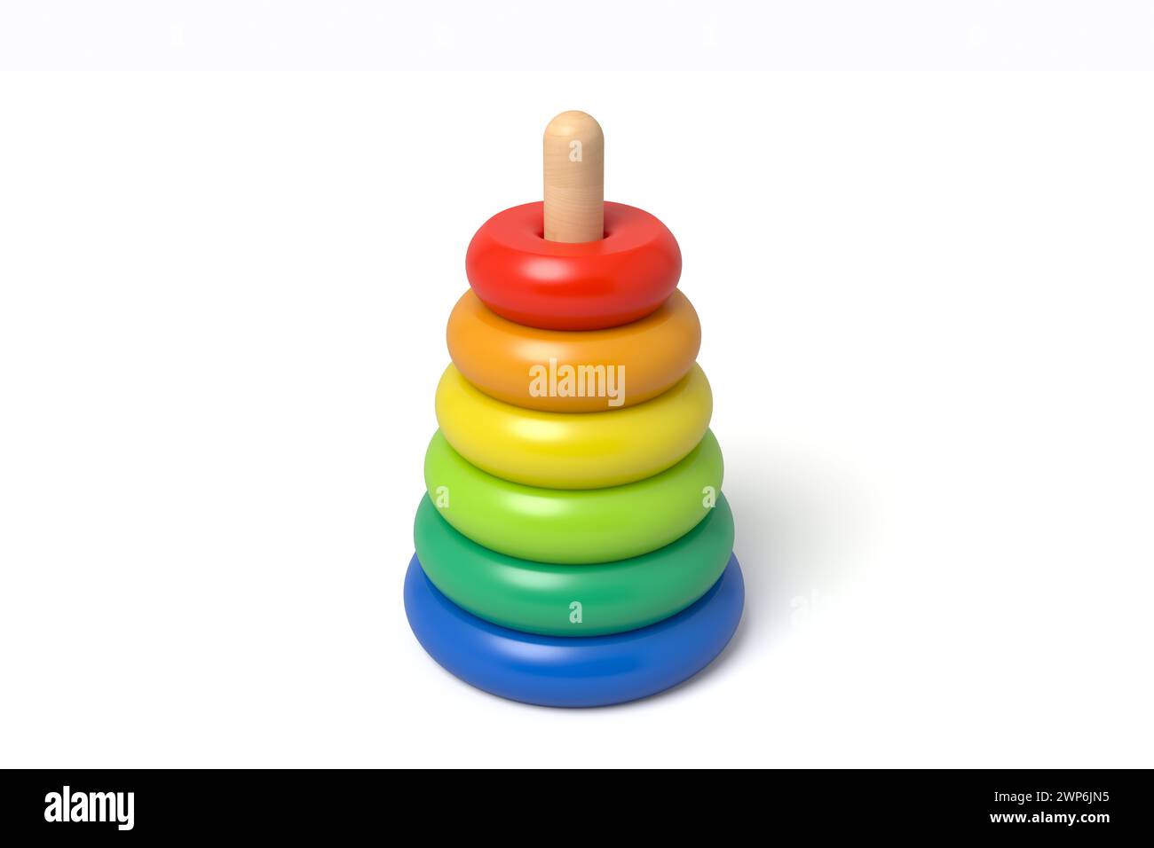 Colorful wooden toy pyramid for kids Stock Photo - Alamy