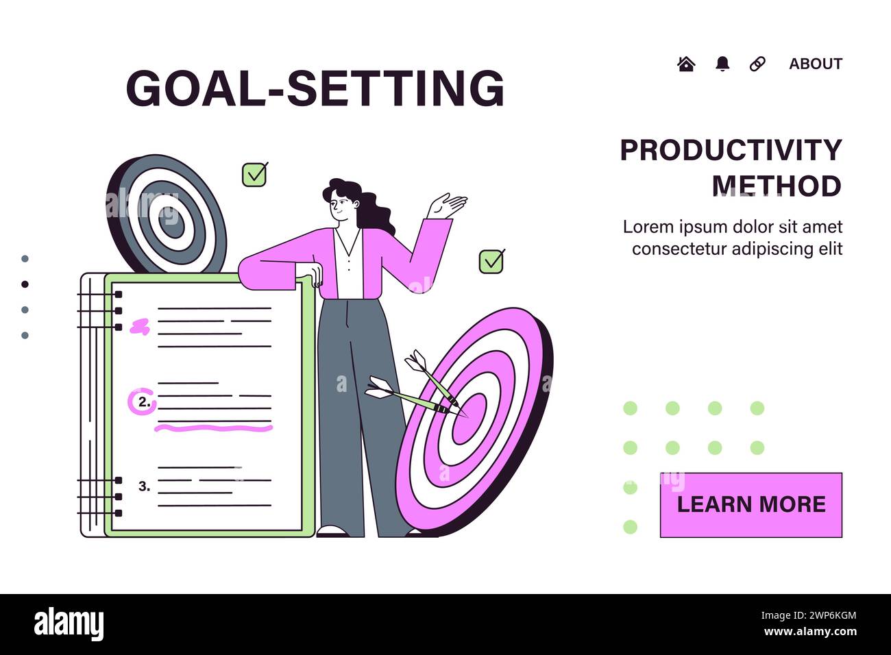 Employee efficiency web or landing. Business employee productive ... Employee efficiency web or landing. Business employee productive ...
