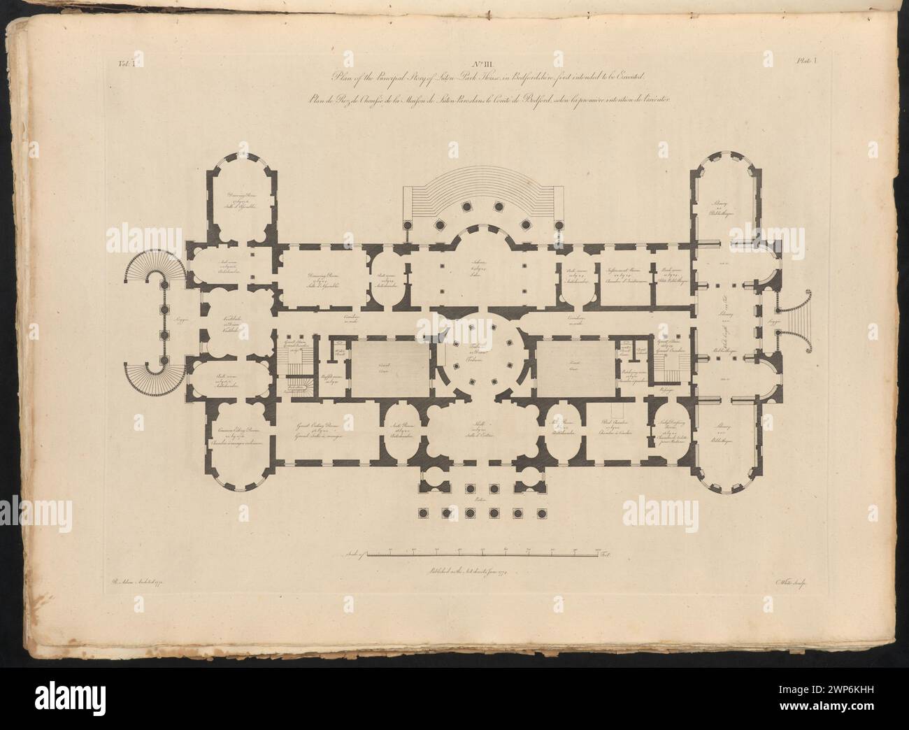 Architectural plan of the ground floor of the Count’s Bute residence in ...