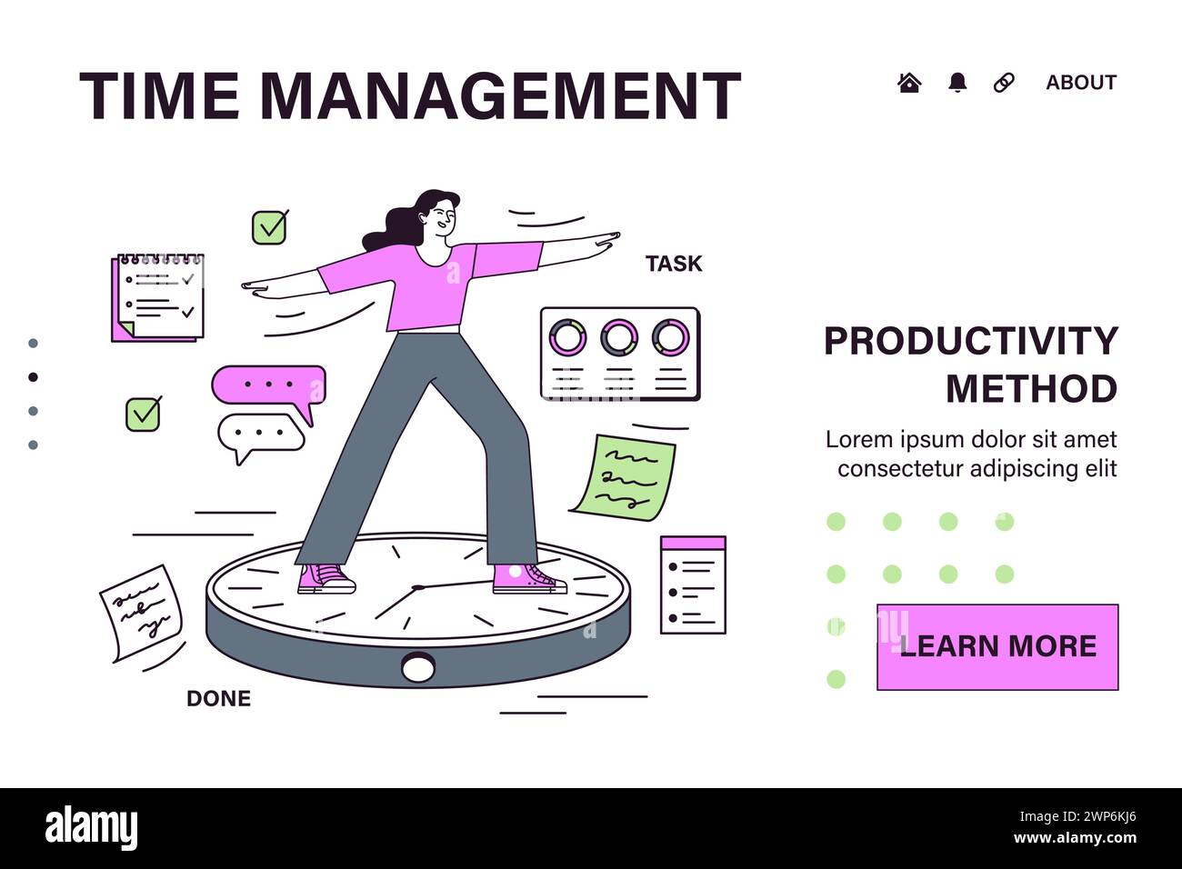Employee efficiency web or landing. Business employee productive ... Employee efficiency web or landing. Business employee productive ...