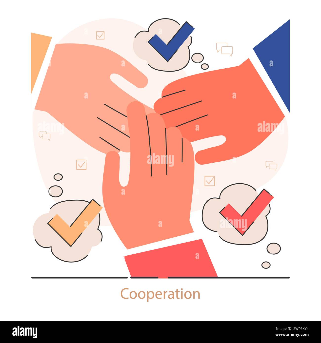 Many hands circle Stock Vector Images - Alamy